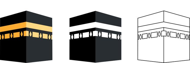 Kaaba design collection set the or kabah Vector Image