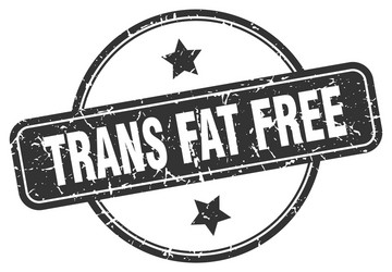 Trans fat free stamp trans fat free rectangular Vector Image