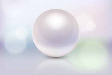 3d realistic beautiful natural pearl Royalty Free Vector