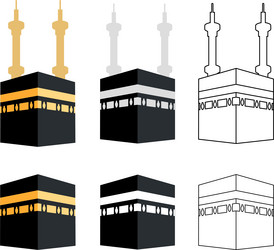 Kaaba design collection set the or kabah Vector Image