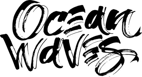 Malibu beach modern calligraphy hand lettering Vector Image