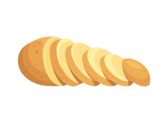 Potato peel cartoon Royalty Free Vector Image - VectorStock