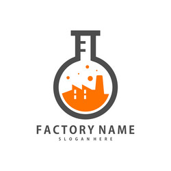 Lab factory logo design creative Royalty Free Vector Image