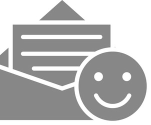 Positive feedback happy emoji line icon good Vector Image