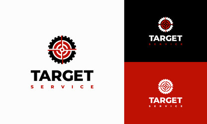 Target service logo designs concept mechanic Vector Image