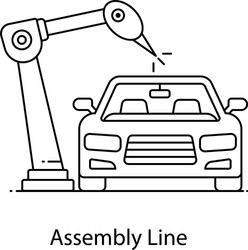 Assembly line Royalty Free Vector Image - VectorStock