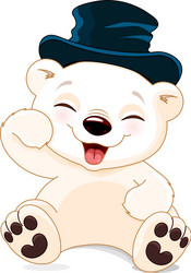 Happy polar bear Royalty Free Vector Image - VectorStock