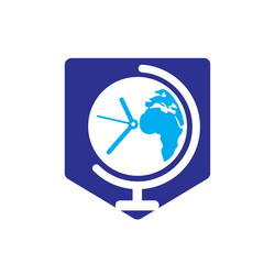Time world logo design template Royalty Free Vector Image