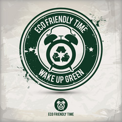 Alternative eco friendly time stamp Royalty Free Vector