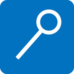 Magnifying glass outline icon Royalty Free Vector Image
