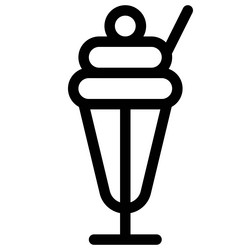 Milkshake beverage outline icon set Royalty Free Vector