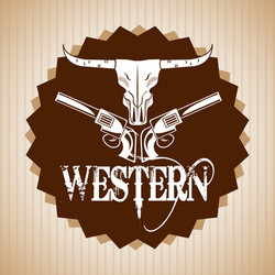 Vintage retro texas longhorn western state bull Vector Image
