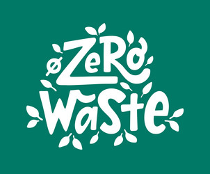 Zero waste lifestyle logo emblem or lable Vector Image