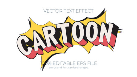 Toon text effect style eps editable Royalty Free Vector