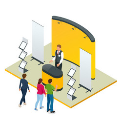 Event arch realistic 3d exhibition entrance Vector Image