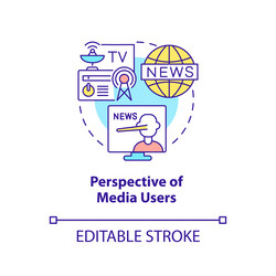 Perspective of media users red gradient concept Vector Image