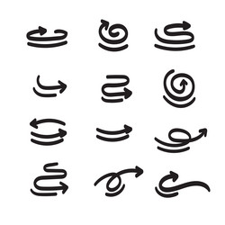 Various colorful style arrow set Royalty Free Vector Image