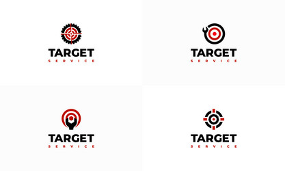 Target service logo designs concept mechanic Vector Image