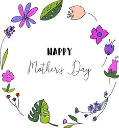 Floral happy mothers day Royalty Free Vector Image