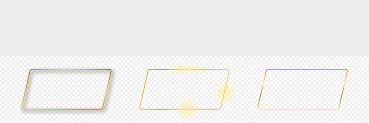 Gold glowing rounded triangle frame Royalty Free Vector