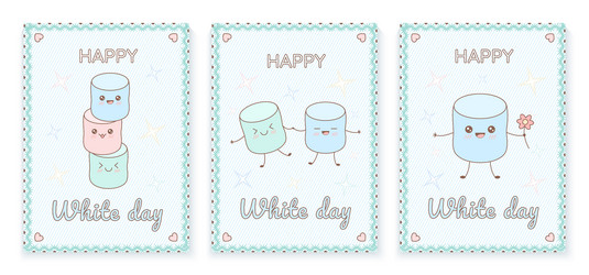 Happy white day card template Royalty Free Vector Image