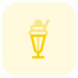 Milkshake beverage outline icon set Royalty Free Vector