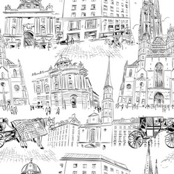 Vienna seamless pattern Royalty Free Vector Image