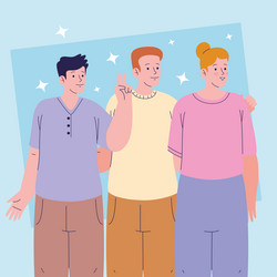 Three Friends Together Animated