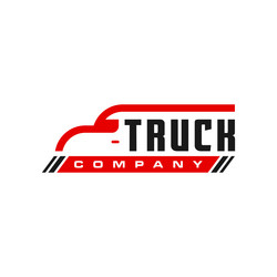 American truck transportation logo Royalty Free Vector Image