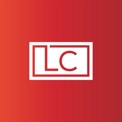 Creative initial letter lc square logo design Vector Image