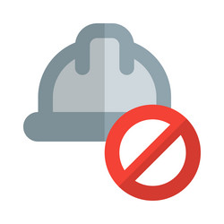 Safety helmet banned from construction site Vector Image