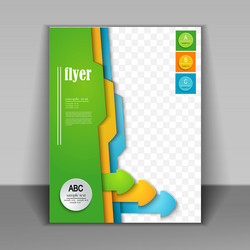 Flyer with elements of infographics Royalty Free Vector