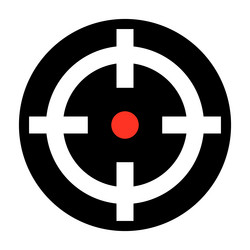 Gun aim icon Royalty Free Vector Image - VectorStock