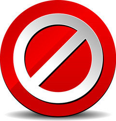 Red road sign stop clip-art on white Royalty Free Vector