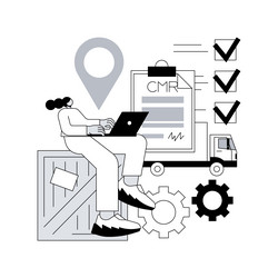 Road transport documents abstract concept Vector Image