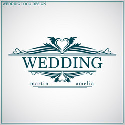 Wedding logo design template initials letter br Vector Image