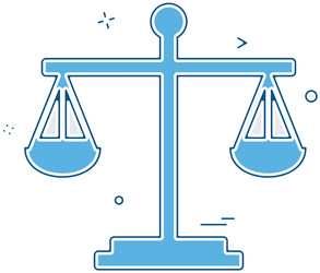 Balance risk analysis evaluation scale icon Vector Image