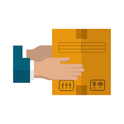 Cargo Box Icon Flat Delivery Royalty Free Vector Image
