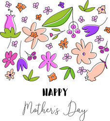 Floral happy mothers day Royalty Free Vector Image