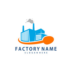 Food factory logo design creative Royalty Free Vector Image