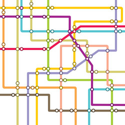 Abstract subway map eps10 Royalty Free Vector Image