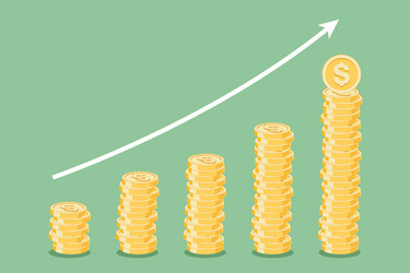 Income increase concept Royalty Free Vector Image