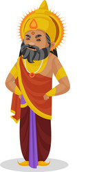 King dhritarashtra cartoon character Royalty Free Vector