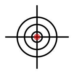 Red aim icon of a gun aim Royalty Free Vector Image