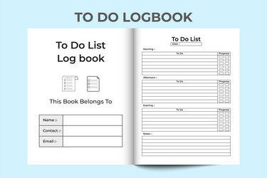 To do list logbook and task tracker task planner Vector Image