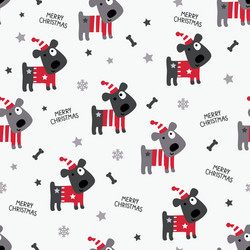 Funny dogs with christmas symbols set xmas Vector Image