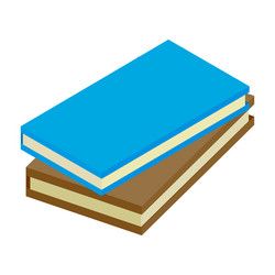 Isometric book icon Royalty Free Vector Image - VectorStock