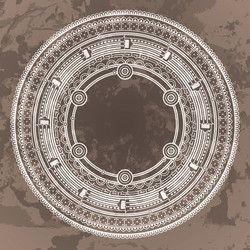 Circular pattern in the style of aztec Royalty Free Vector