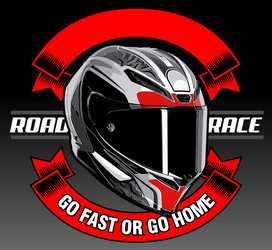 Motorcycle helmet and katana sword template Vector Image