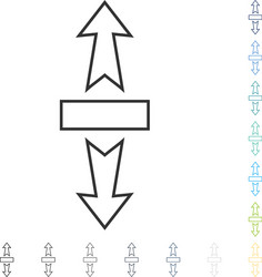 Stretch arrows horizontally icon Royalty Free Vector Image